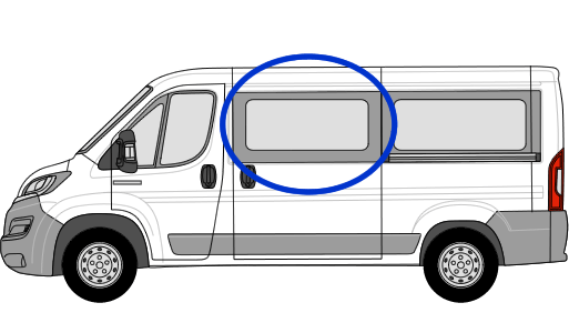 Vauxhall Movano 2021> N/S/F Fixed Window in Privacy Tint (MWB/LWB/Extra ...