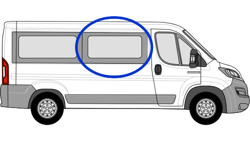 Vauxhall Movano 2021> O/S/F Sliding Window in Privacy Tint (MWB/LWB ...