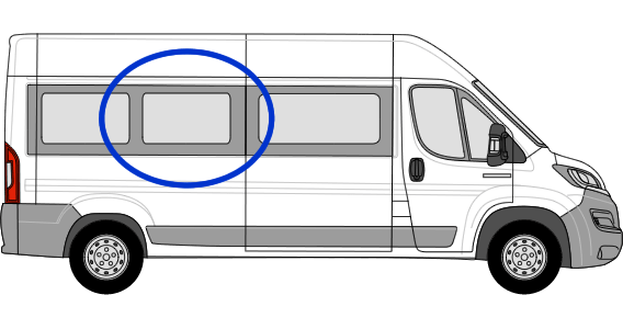 Vauxhall Movano 2021> O/S/M Fixed Window in Privacy Tint (LWB/Extra LWB ...