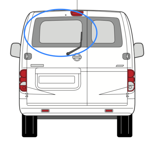Nissan NV200 Nearside Back Door Glass In Privacy Tint - Trade Van Windows