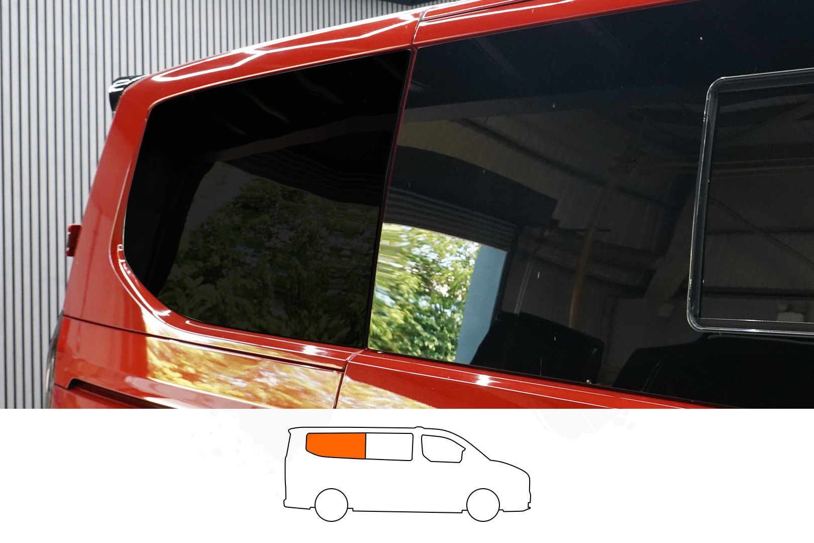 Ford Transit Custom 24> (Mk2) O/S Rear Quarter (SWB L1) Blackout Window ...